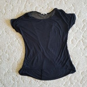 Red Haute | Tops | Sheer Back Red Haute Black Tshirt Medium | Poshmark